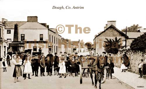 Doagh, Co. Antrim, Northern Ireland. old Irish photograph 1909. AM ...