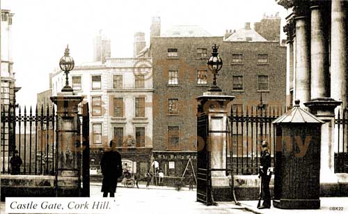 Dublin Castle Gate, Cork Hill, Dublin, Ireland. old photograph. BK ...