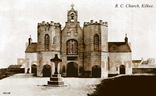 R.C.Church, Kilkee, Co Clare, Ireland. old Irish photograph, 1908, by W ...