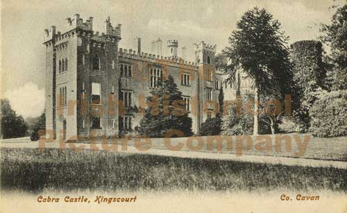 Cabra Castle, Kingscourt, Co Cavan, Ireland. old photograph 1905, by W ...