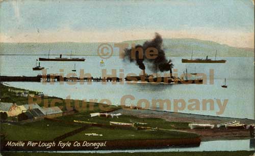 DG-00078 Moville Pier, Lough Foyle, Co Donegal, Ireland. old Irish ...