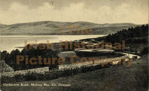 Corkscrew Road, Mulroy Bay, Co Donegal, Ireland. old photograph DG ...