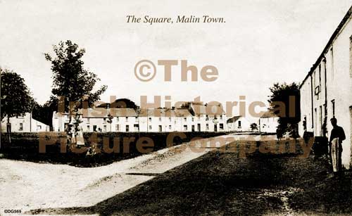 The Square, Malin Town, Co Donegal, Ireland. old photograph. DG-00569 ...