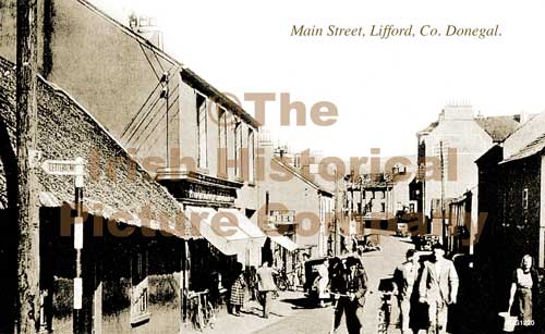 Main Street, Lifford, Co Donegal, Ireland. old photograph. DG-01220 ...