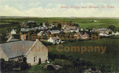 Conlig Village, Near Bangor, Co. Down, Northern Ireland. old photograph ...