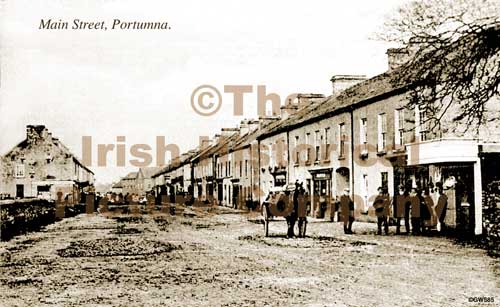Main Street, Portumna, Co Galway, Ireland. old photograph. GW-00585 ...