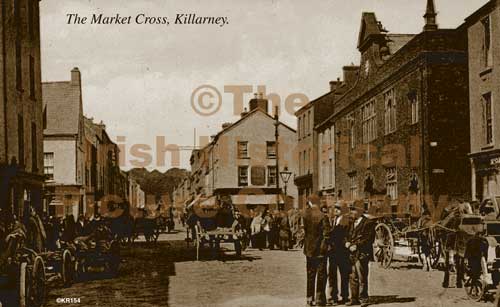 The Market Cross, Killarney, Co Kerry, Ireland. old photograph. KR ...