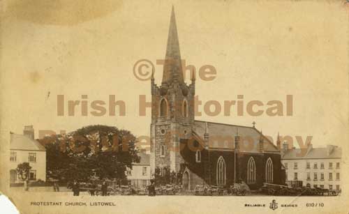 Protestant Church, Listowel, Co Kerry, Ireland. old photograph. KR ...