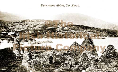 Derrynane Abbey, Derrynane, Co Kerry, Ireland. old Irish photograph ...