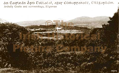 Ardtully Castle and surroundings, Kilgarvan, Co Kerry, Ireland. old ...