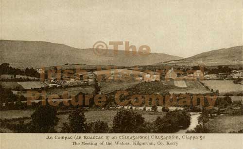 The Meeting of the waters, Kilgarvan, Co Kerry, Ireland. old photograph ...