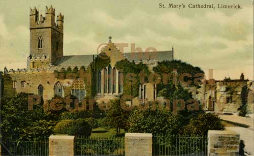 St Mary's Cathedral, Limerick, Co Limerick, Ireland. old photograph. LK ...