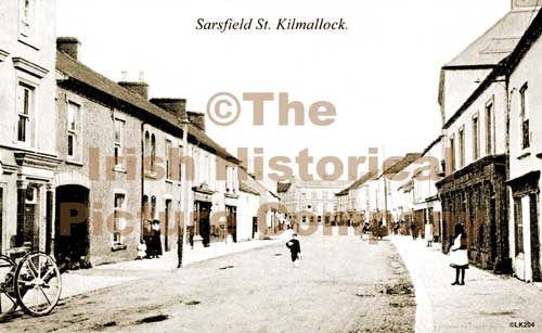 Sarsfield Street, Kilmallock, Co Limerick, Ireland. old photograph. LK ...