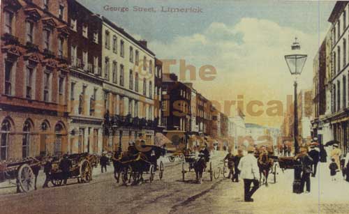 George Street, Limerick, Co Limerick, Ireland. old photograph. LK-00215 ...