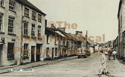 Clare Street, Limerick, Co Limerick, Ireland. old photograph. LK-00272 ...