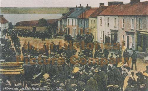 Hibernian Home Rule Meeting, Glin, Co Limerick, Ireland. old photograph ...