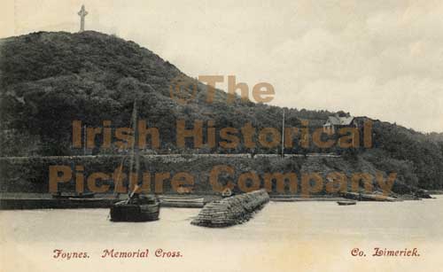 Memorial Cross, Foynes, Co Limerick, Ireland. old photograph. LK-00288 ...