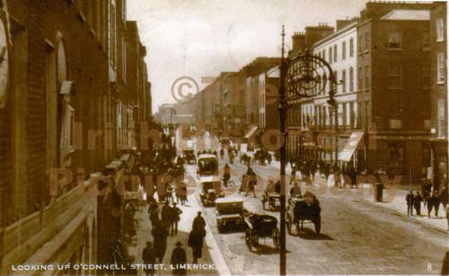 O'Connell Street, Limerick, Co Limerick, Ireland. old photograph. LK ...