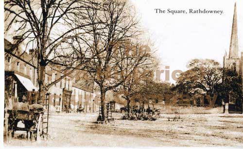 The Square, Rathdowney, Co Laois, Ireland. old photograph. LS-00024 ...