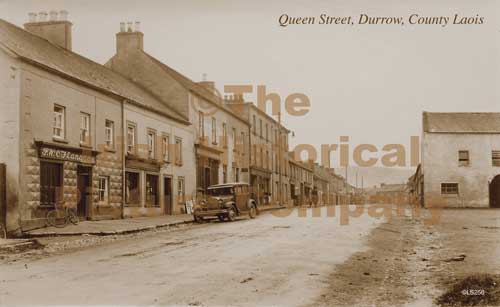 Queen Street, Durrow, Co Laois, Ireland. old photograph showing "O ...