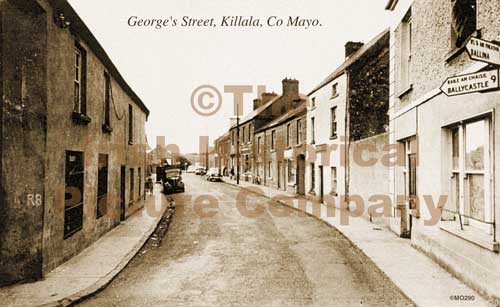 George's Street, Killala, Co Mayo, Ireland. old photograph. MO-00290 ...