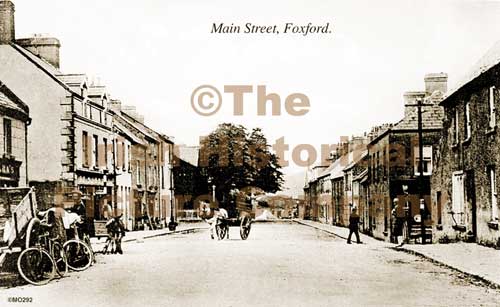 Main Street, Foxford, Co Mayo, Ireland. old Irish photograph. MO-00292 ...