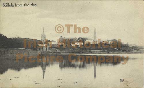 Killala from the sea, Co Mayo, Ireland. old photograph by J.Valentine ...