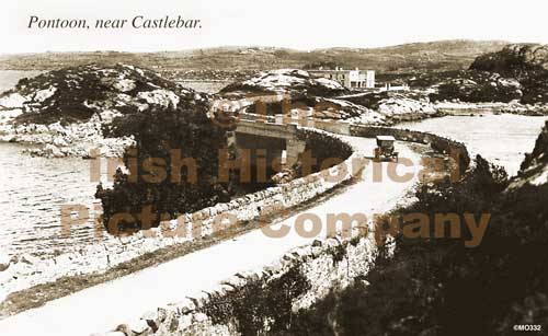 Pontoon, near Castlebar, Co Mayo, Ireland. old Irish photograph. MO ...