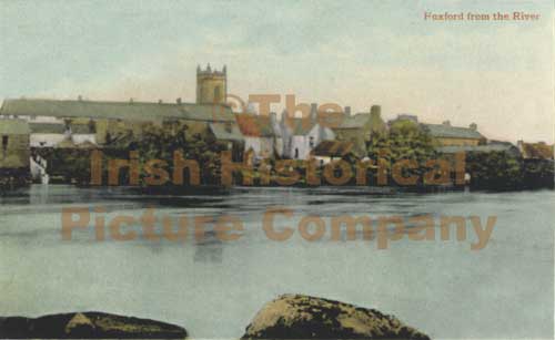 Foxford from the river, Co Mayo, Ireland. old Irish photogtaph. MO ...