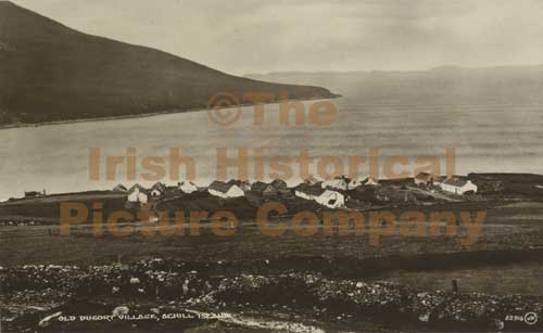 Dugort Village, Achill Island, Co Mayo, Ireland. old Irish photograph ...