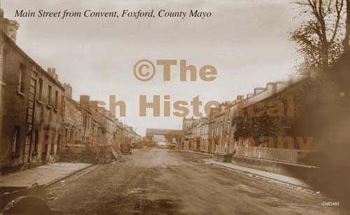 Main Street from Convent, Foxford, Co Mayo, Ireland. old Irish ...