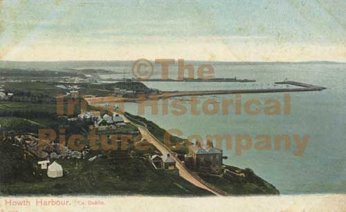 Howth Harbour, Co Dublin, Ireland. old Irish photograph. QH-00045 - The ...