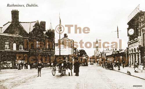 Rathmines, Dublin, Ireland. old photograph showing "Findlaters". QO ...