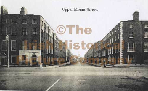 Upper Mount Street, Dublin 2, Ireland. old Irish photograph. QO-00492 ...