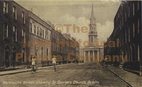 Hardwicke St, showing St Georges Church, Dublin, Ireland. QX-00732 ...