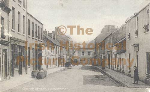 Church Street, Roscommon, Co Roscommon, Ireland. old photograph showing ...