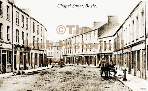 Chapel Street, Boyle, Co Roscommon, Ireland. old photograph. RS-00098 ...