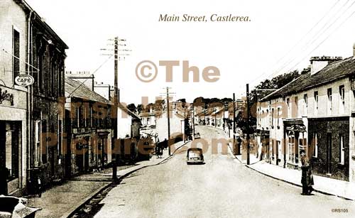Main Street, Castlerea, Co Roscommon, Ireland. old photograph. RS-00105 ...