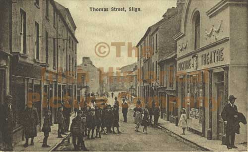Thomas Street, Sligo, Co Sligo, Ireland. old photograph showing the ...