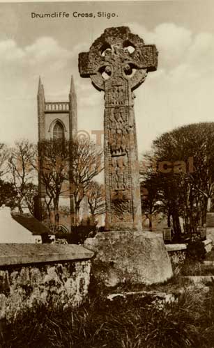 Drumcliffe Cross, Drumcliffe, Co Sligo, Ireland. old photograph. SL ...