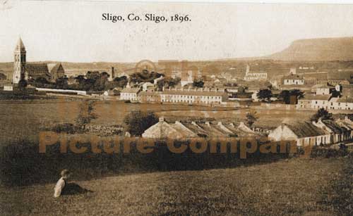 Over view of Sligo, Co Sligo, Ireland. old photograph 1896. SL-00240 ...