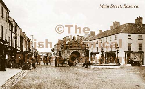 Main Street, Roscrea, Co Tipperary, Ireland. old photograph. TP-00051 ...