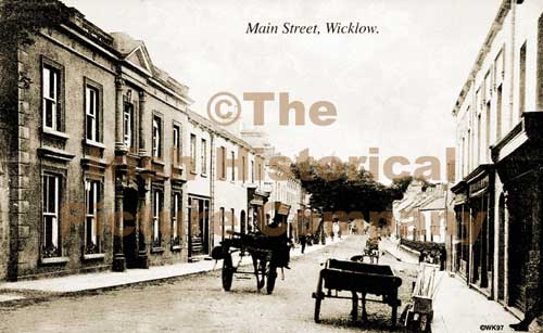 Main Street, Wicklow, Co Wicklow, Ireland. old photograph. WK-00097 ...