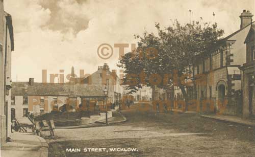 Main Street, Wicklow, Co Wicklow, Ireland, old photograph. WK-00263 ...