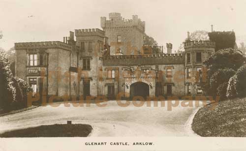 Glenart Castle, Arklow, Co Wicklow, Ireland. old photograph 1909. WK ...