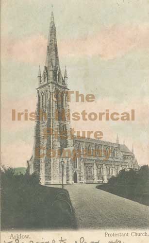 Protestant Church, Arklow, Co Wicklow, Ireland. old photograph. WK ...