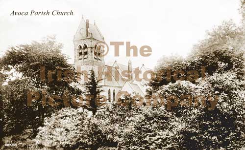 Avoca Parish Church, Avoca, Co Wicklow, Ireland. old Irish photograph ...