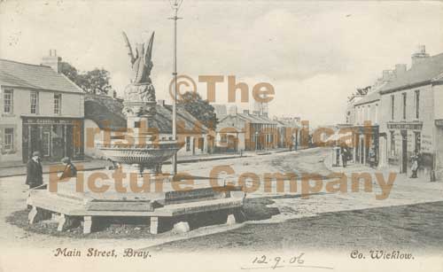 Main Street, Bray, Co Wicklow, Ireland. old photograph c1904 showing ...