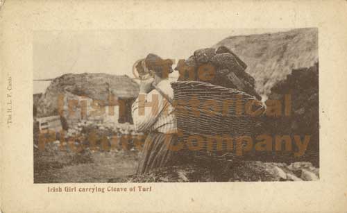 Irish Girl Carrying Cleave of Turf c1904 IL-00215 - The Historical ...