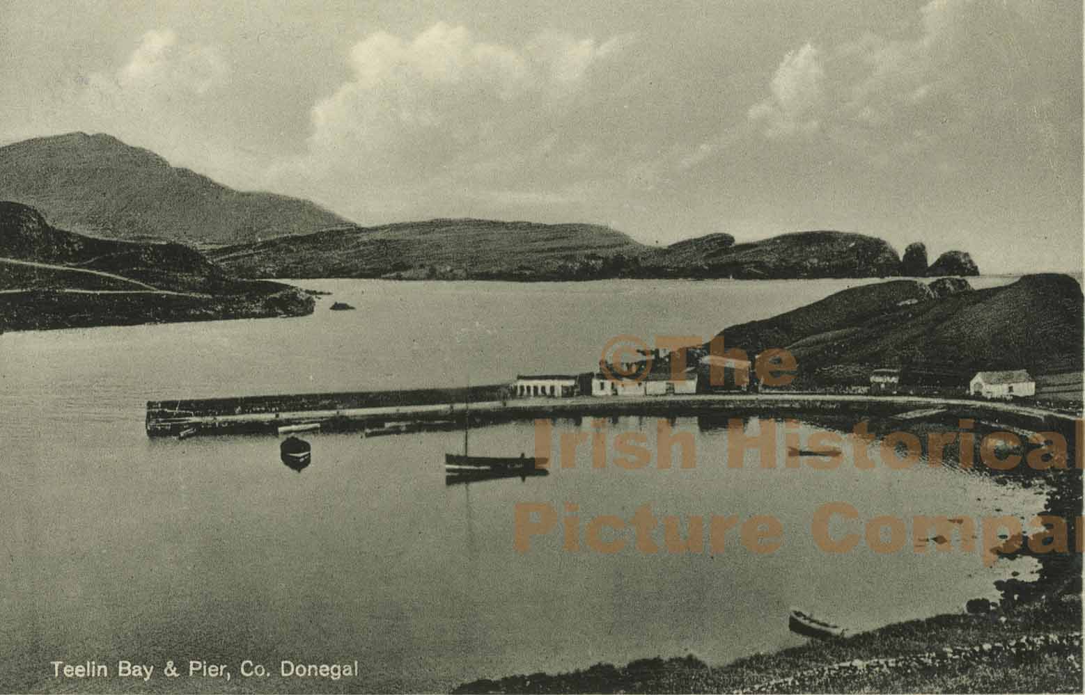 Teelin Bay & Pier, Co. Donegal, Ireland, Old Irish Photograph, c1935 GD ...